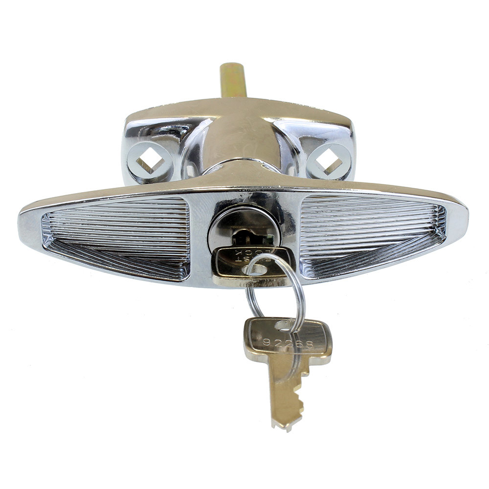 LOCKING LARGE T-HANDLE CHROME FINISH, WITH FRONT FIXINGS. - $25.84 ...