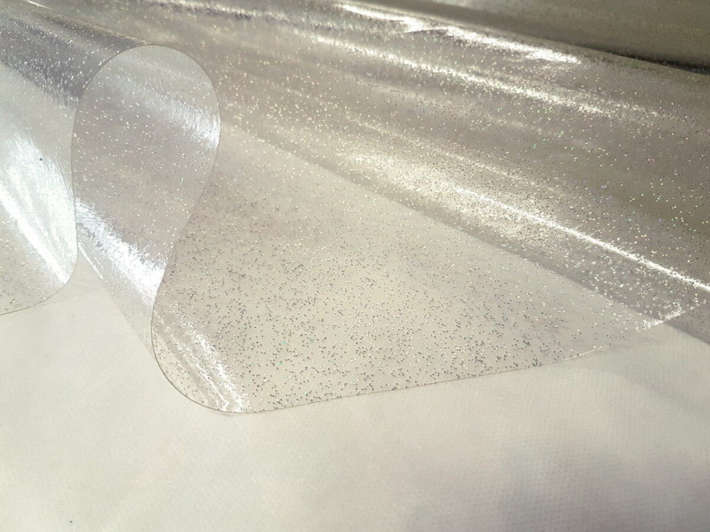 Table Covering Clear Party Glitter PVC - $17.95 - ScottsFRP